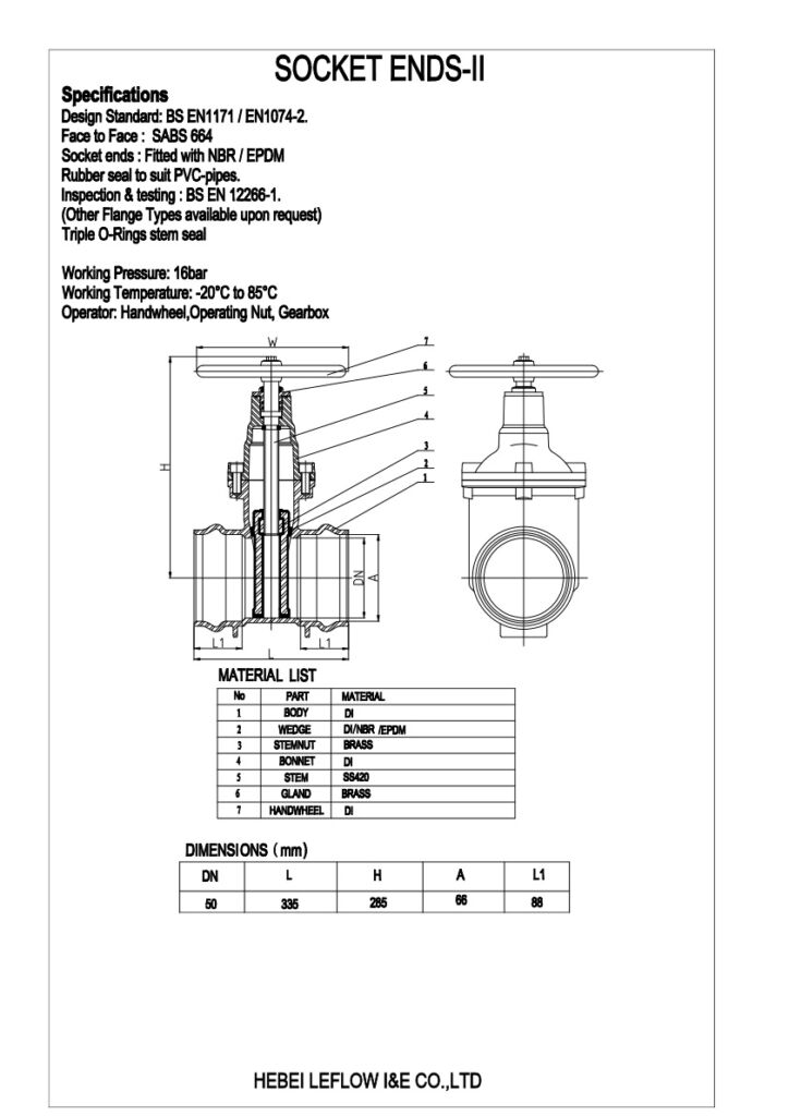 Socket Resilient Seat Gate Valve